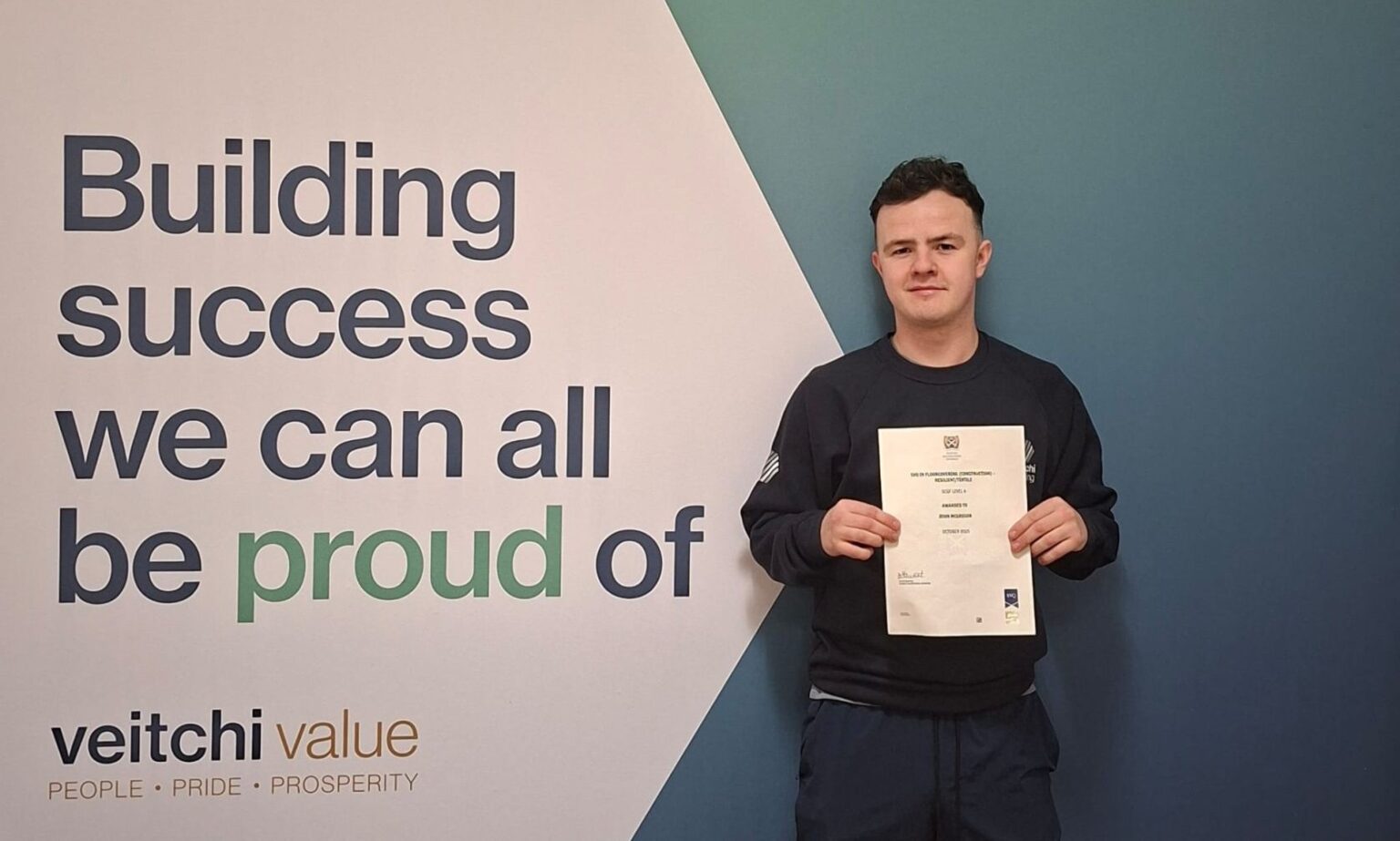 Congratulations to John McGregor! | Veitchi Flooring